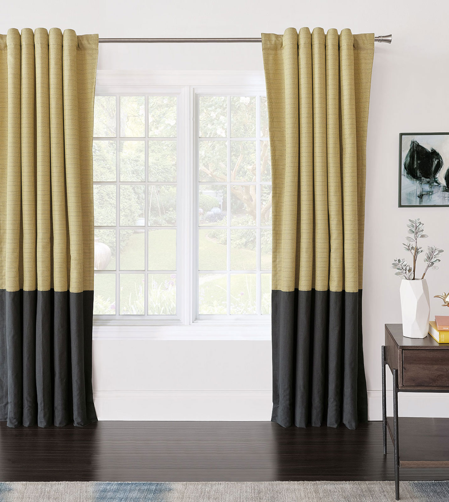 Camden Color Block Curtain Panel | Eastern Accents