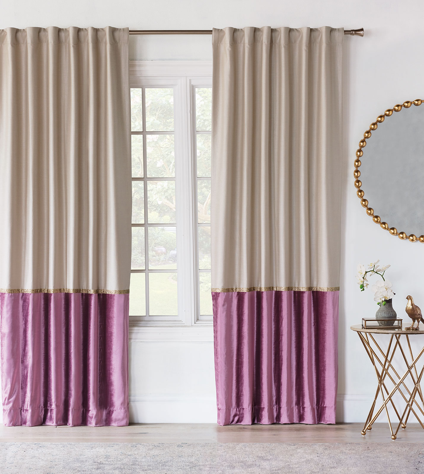 Valentina Color Block Curtain Panel | Eastern Accents
