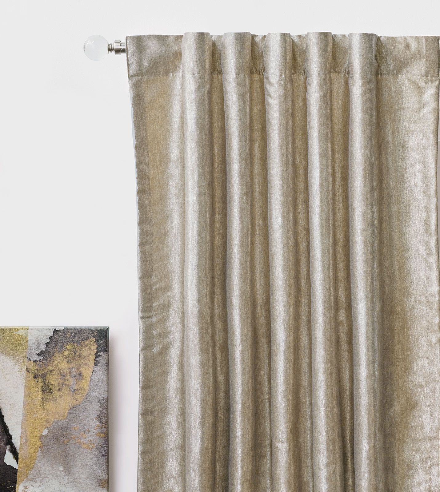 Alma Metallic Curtain Panel | Eastern Accents