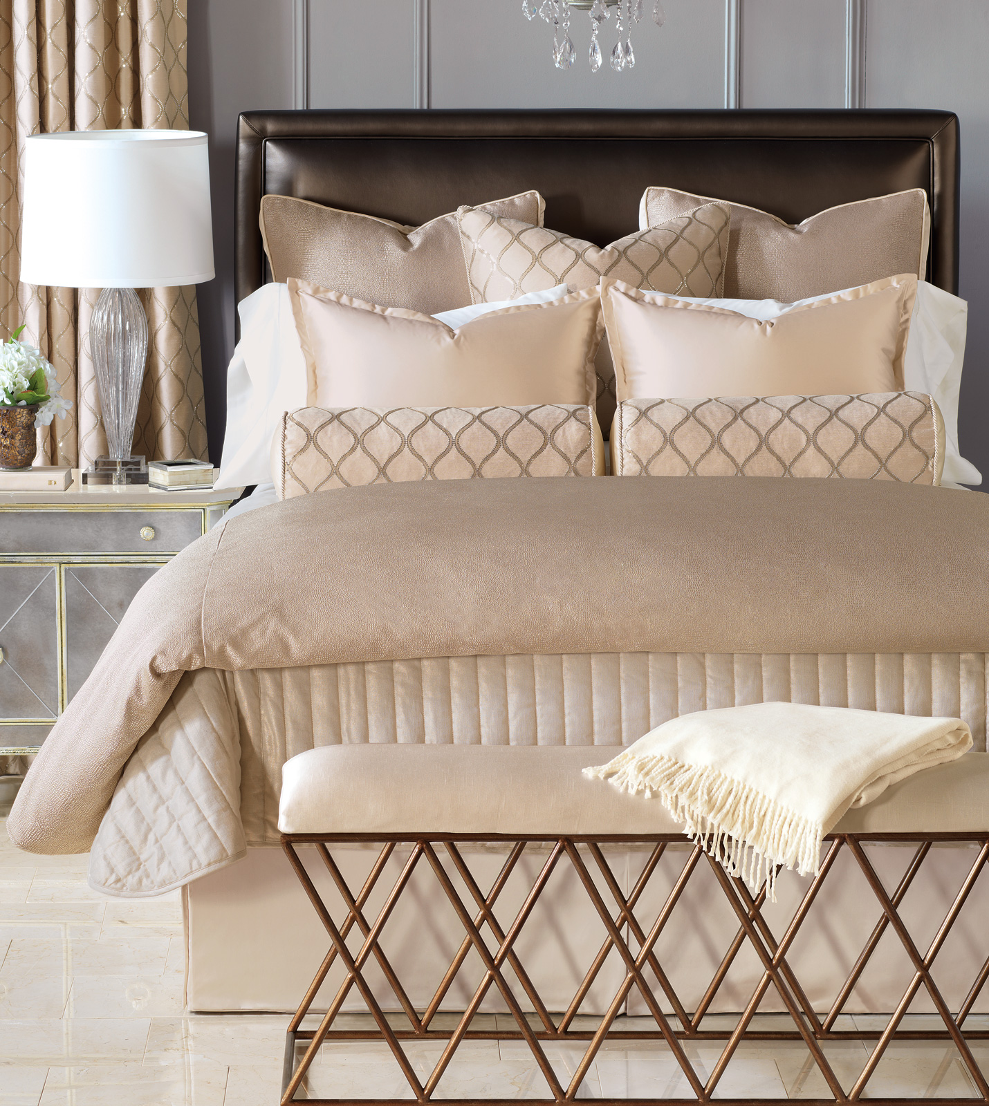 Reflection Gold Coverlet | Eastern Accents