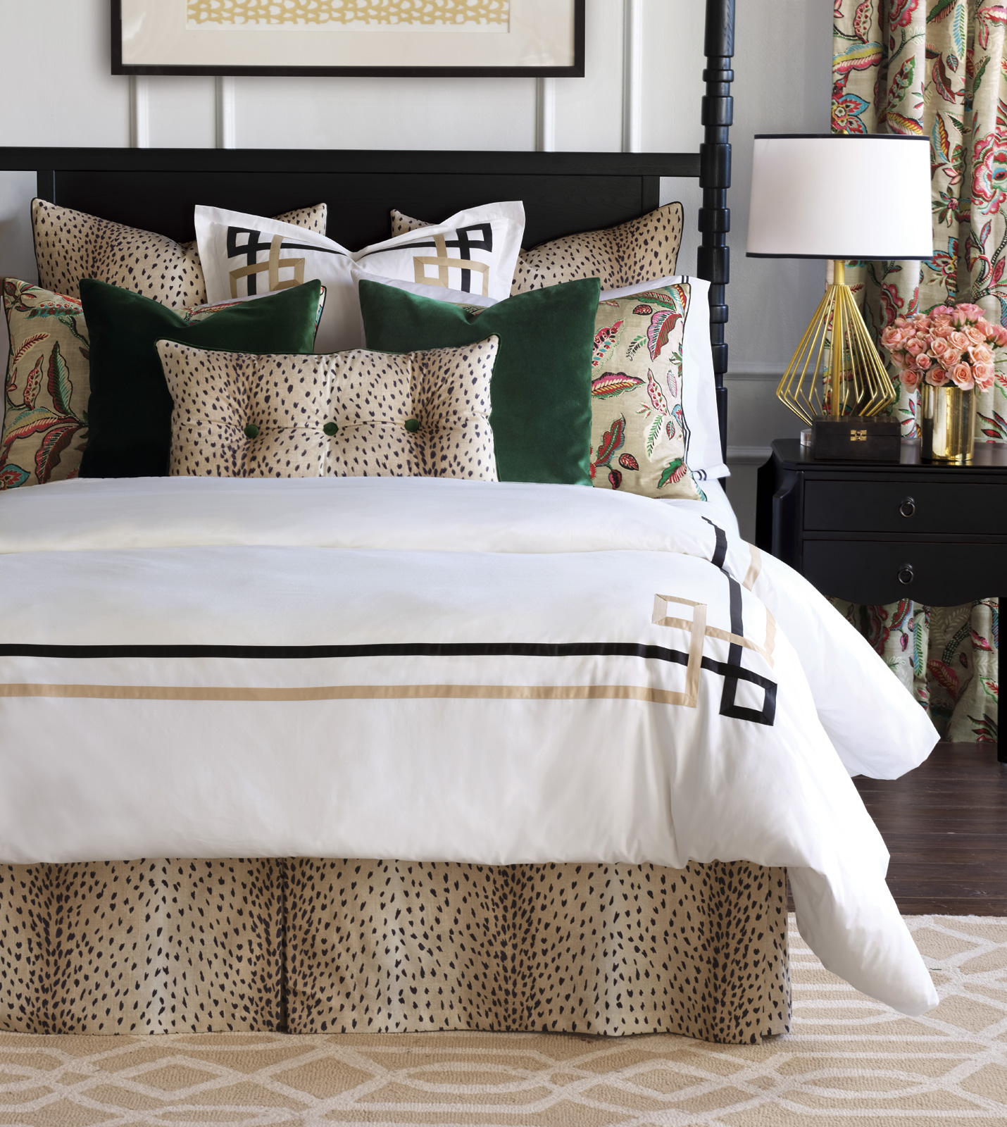 Sloane Button-tufted Bolster In Shamrock | Eastern Accents