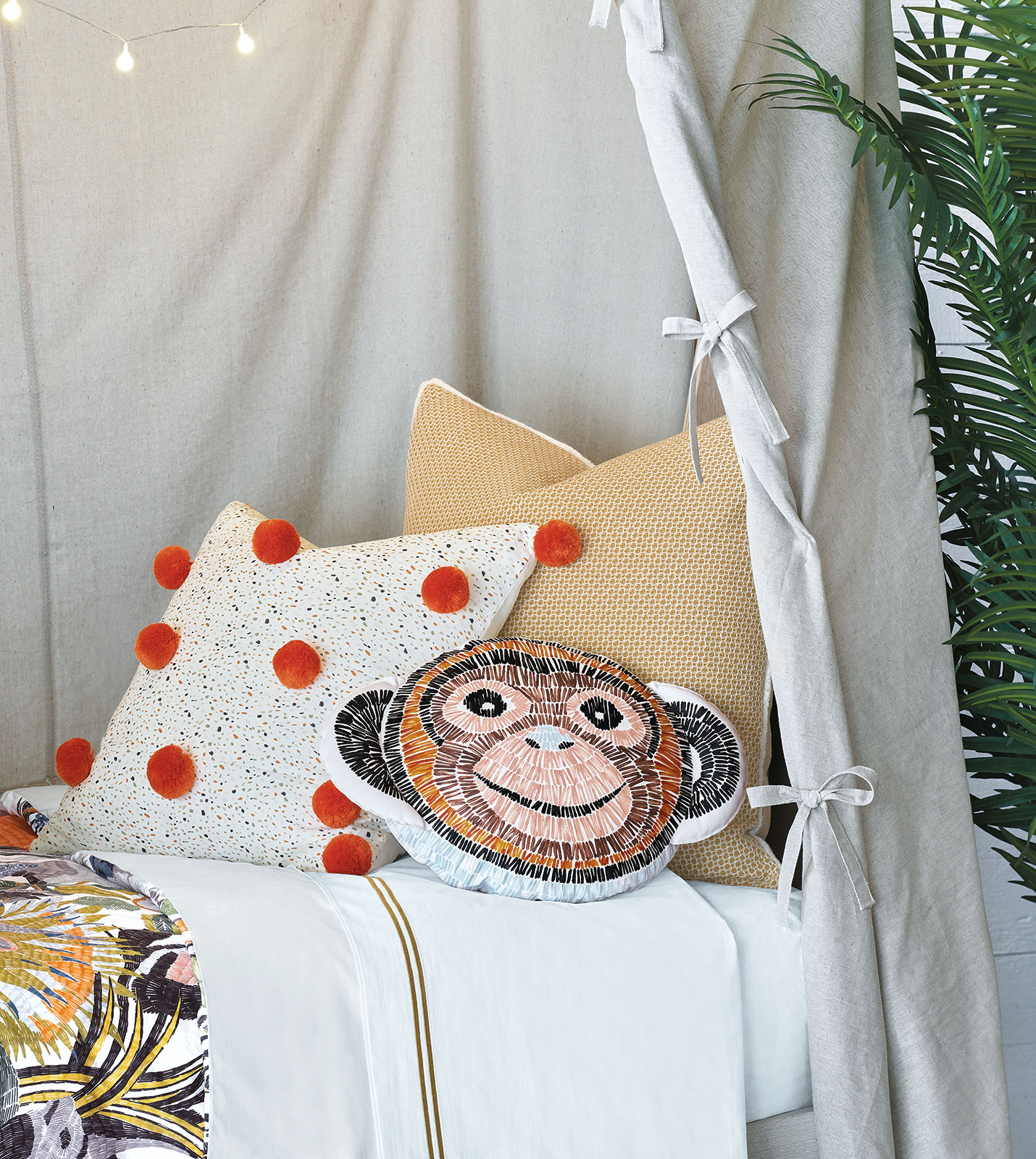 Wilder Monkey Decorative Pillow | Eastern Accents