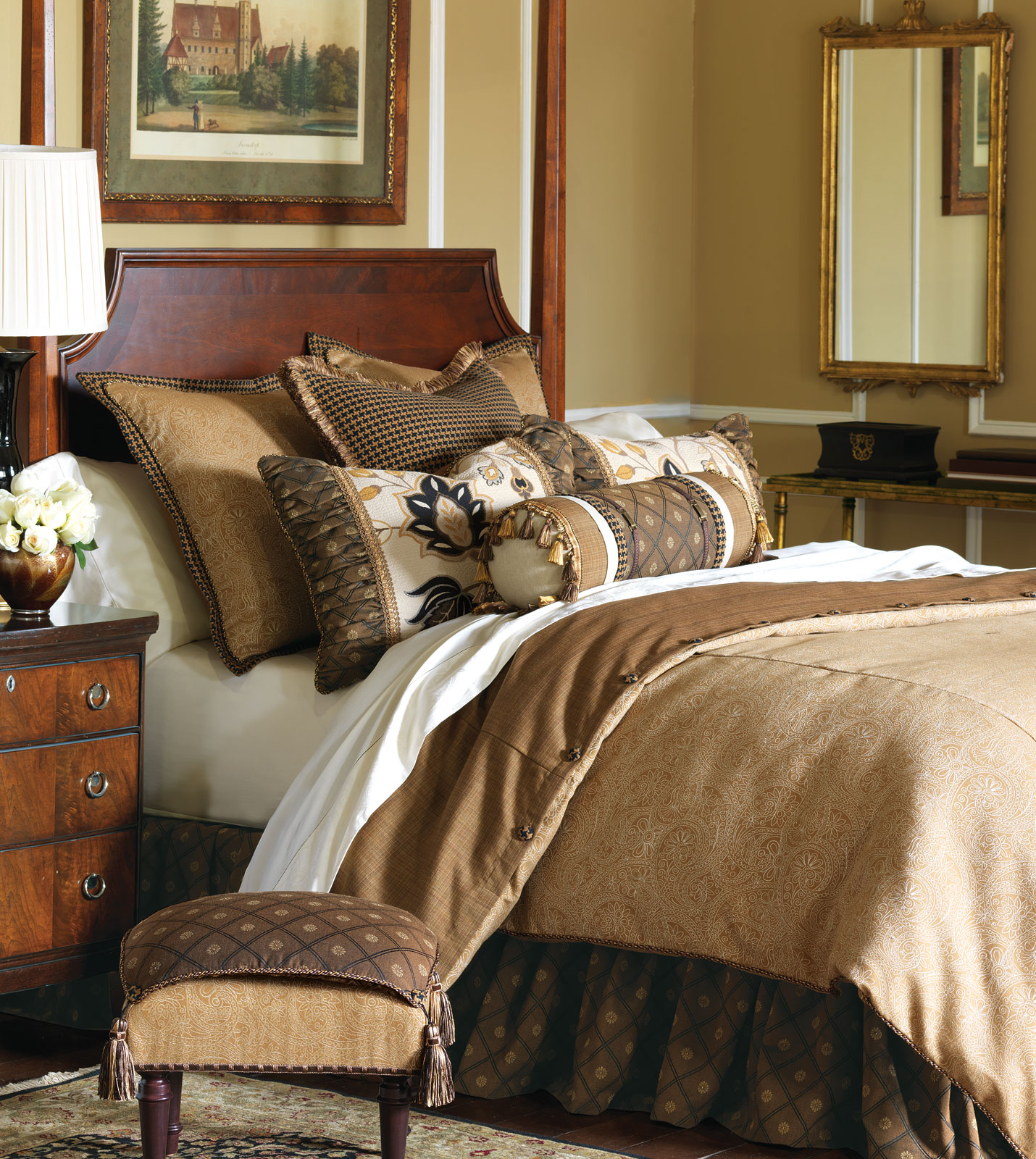 Leinster Caramel Duvet Cover | Eastern Accents