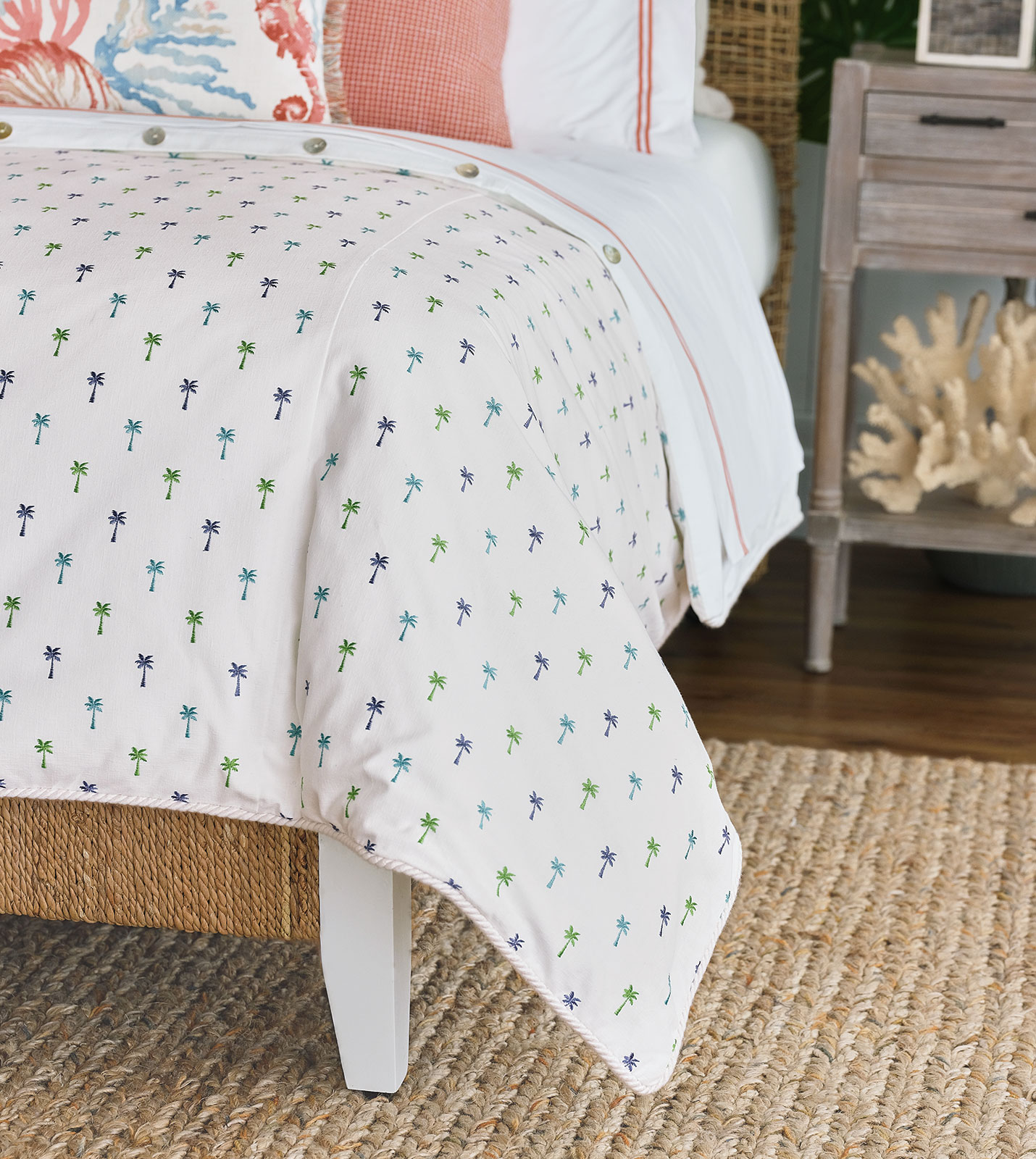 Belize Embroidered Duvet Cover | Eastern Accents