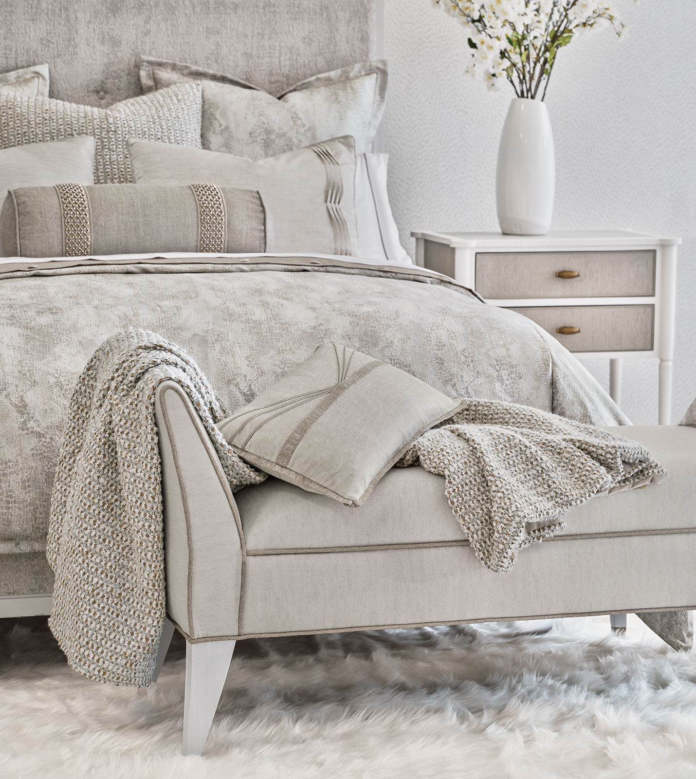 Elise Metallic Euro Sham | Eastern Accents