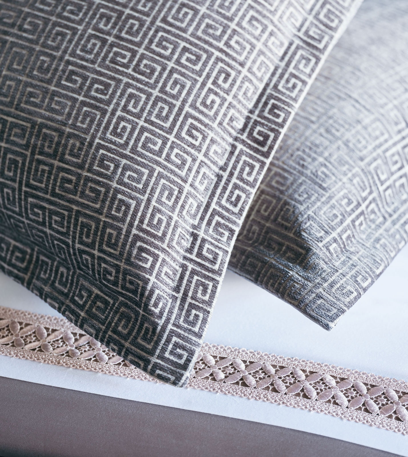 Amal Greek Key Euro Sham | Eastern Accents