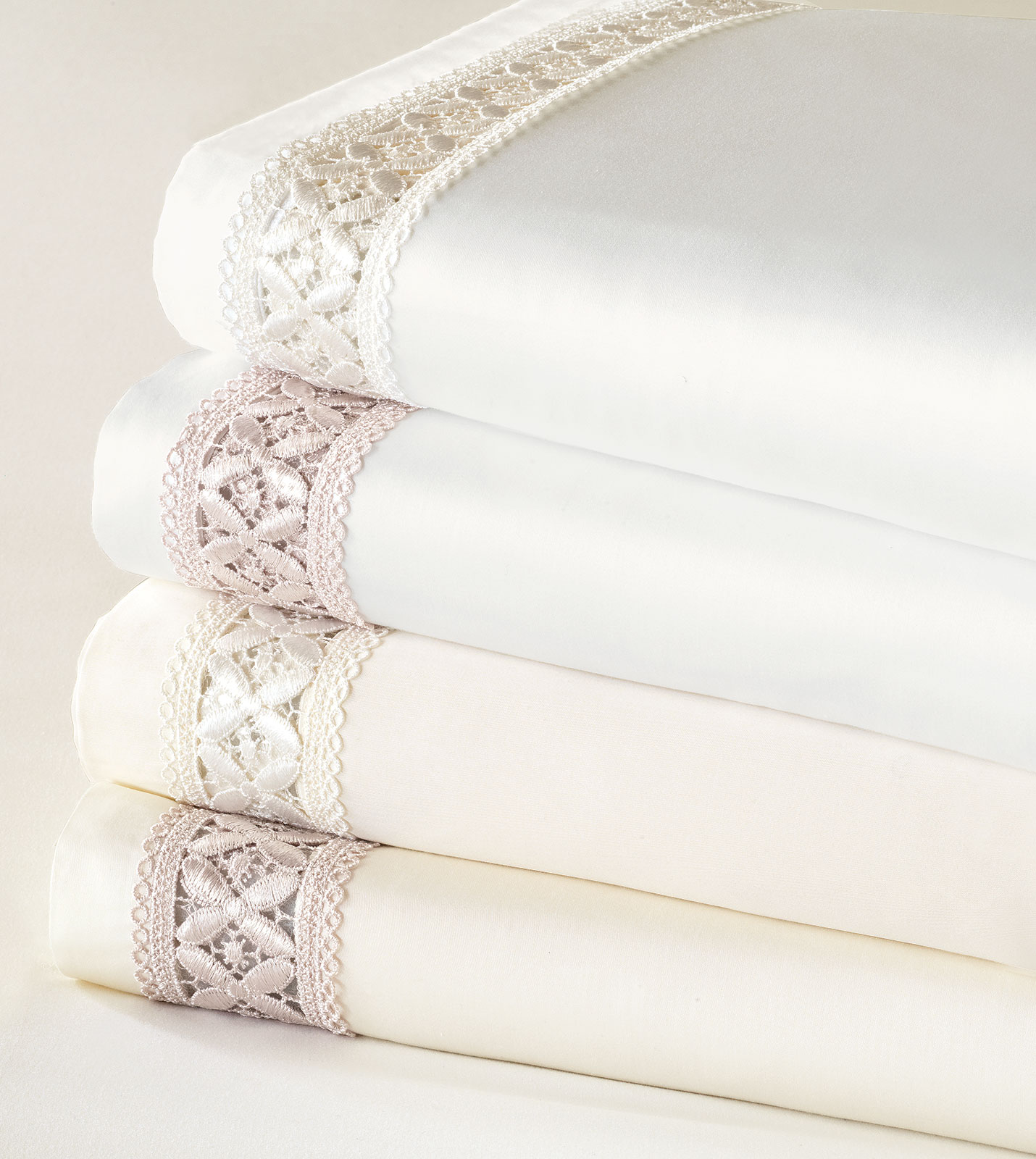 Juliet Lace Flat Sheet In White/ivory | Eastern Accents