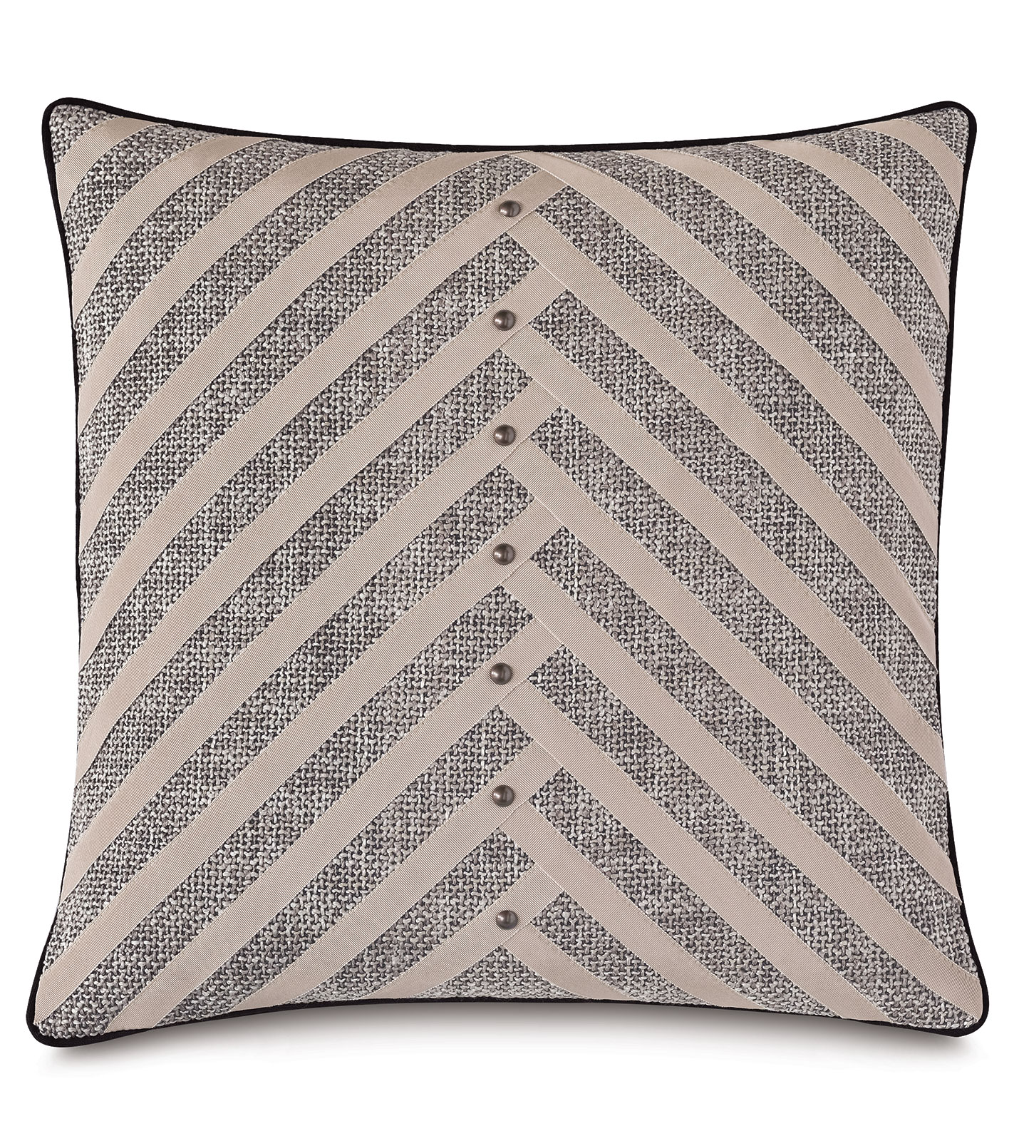 Maddox Diagonal Pleat Decorative Pillow | Eastern Accents