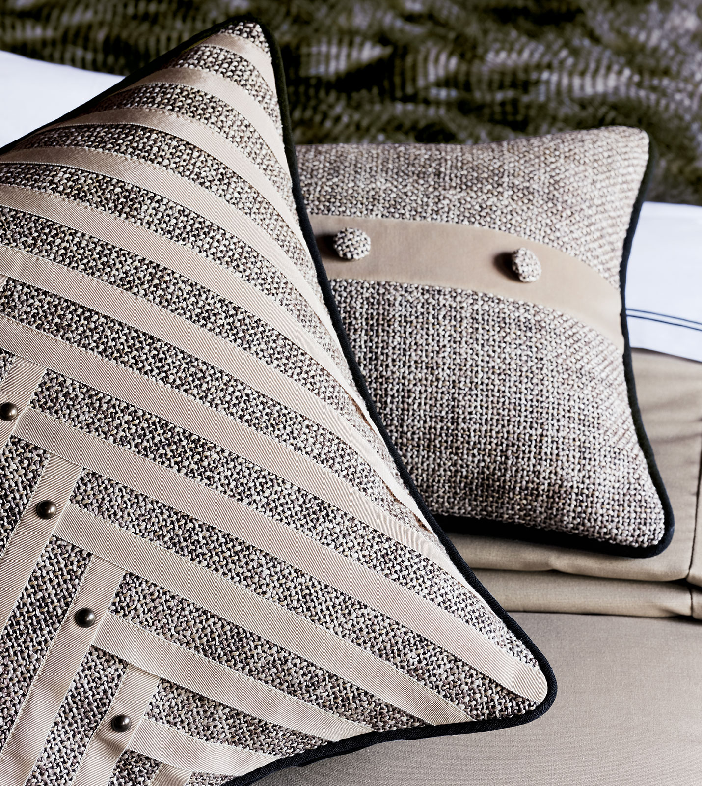 Maddox Diagonal Pleat Decorative Pillow | Eastern Accents