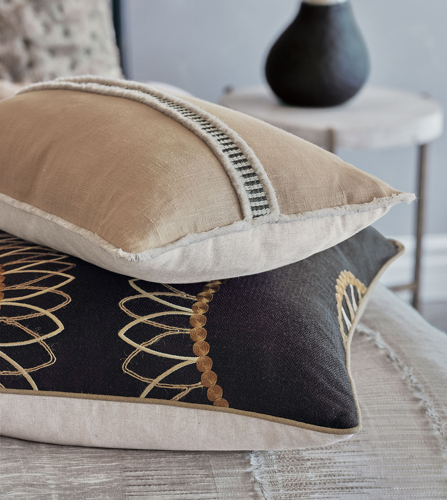 Midori Linen Decorative Pillow - 13x22 | Eastern Accents