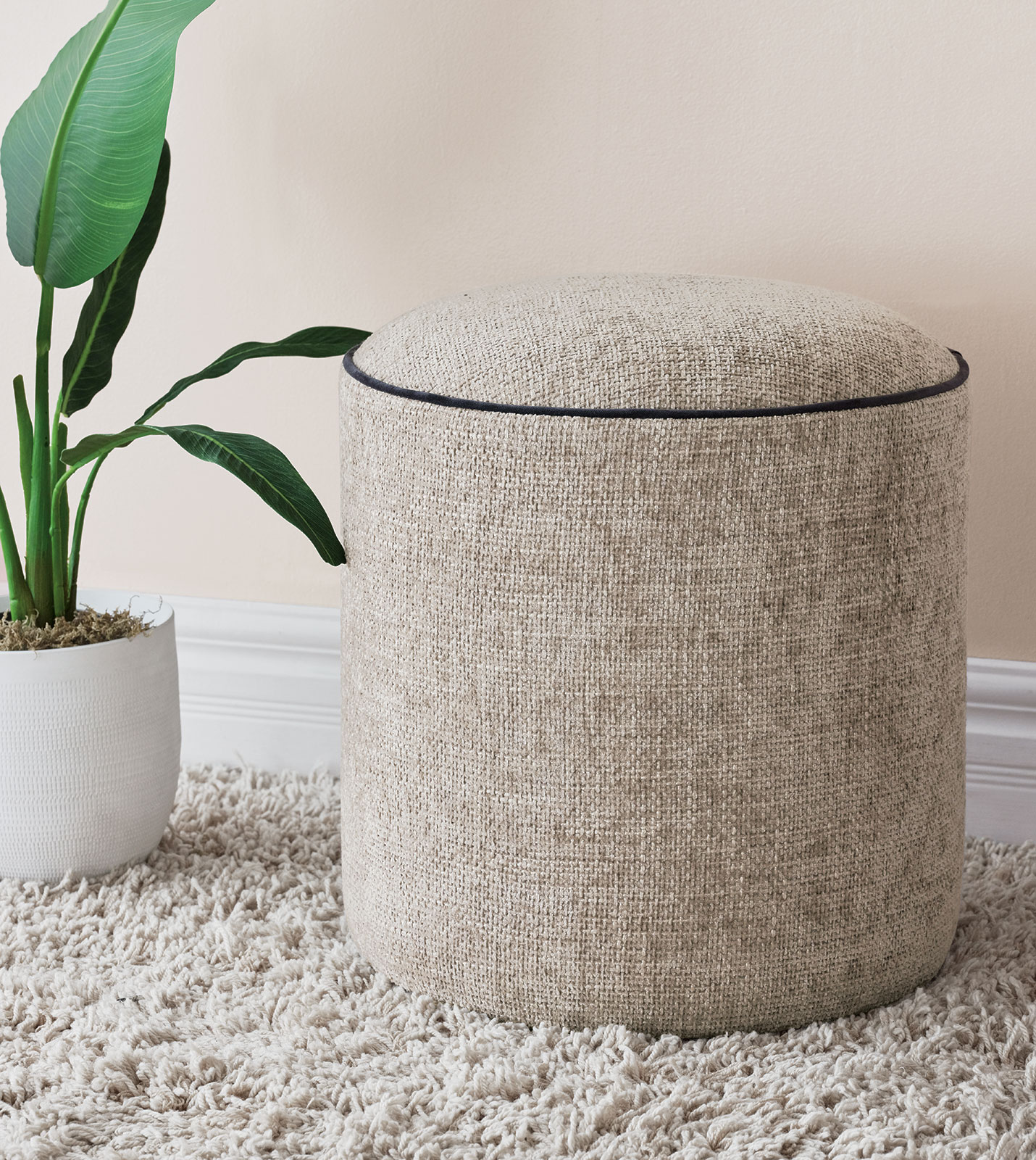 Alma Textured Ottoman | Eastern Accents