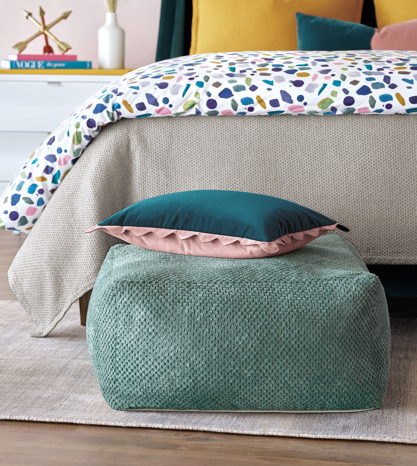 Charlie Textured Pouf | Eastern Accents