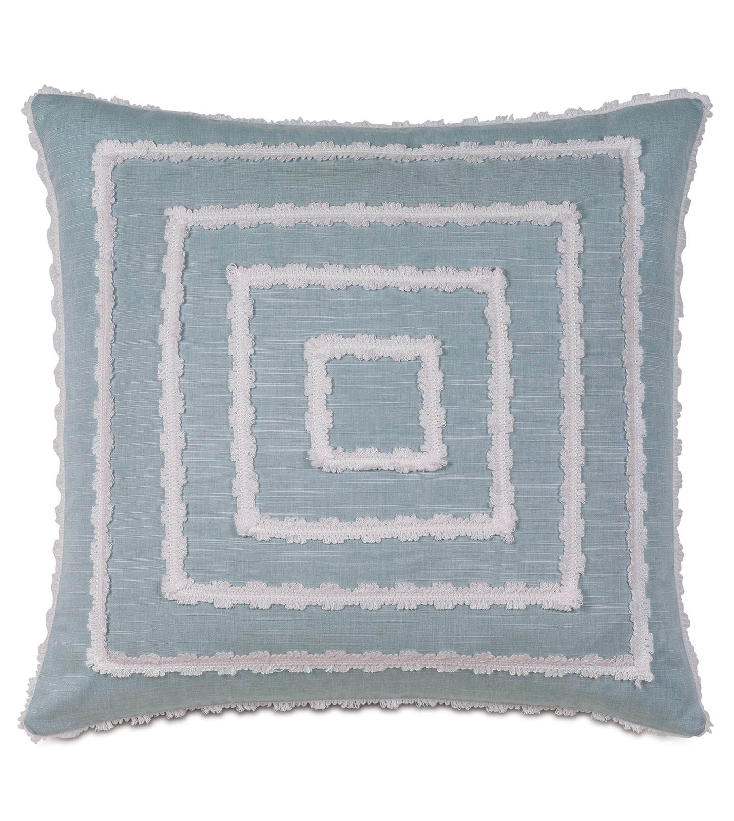 Penelope Mitered Trim Decorative Pillow | Eastern Accents