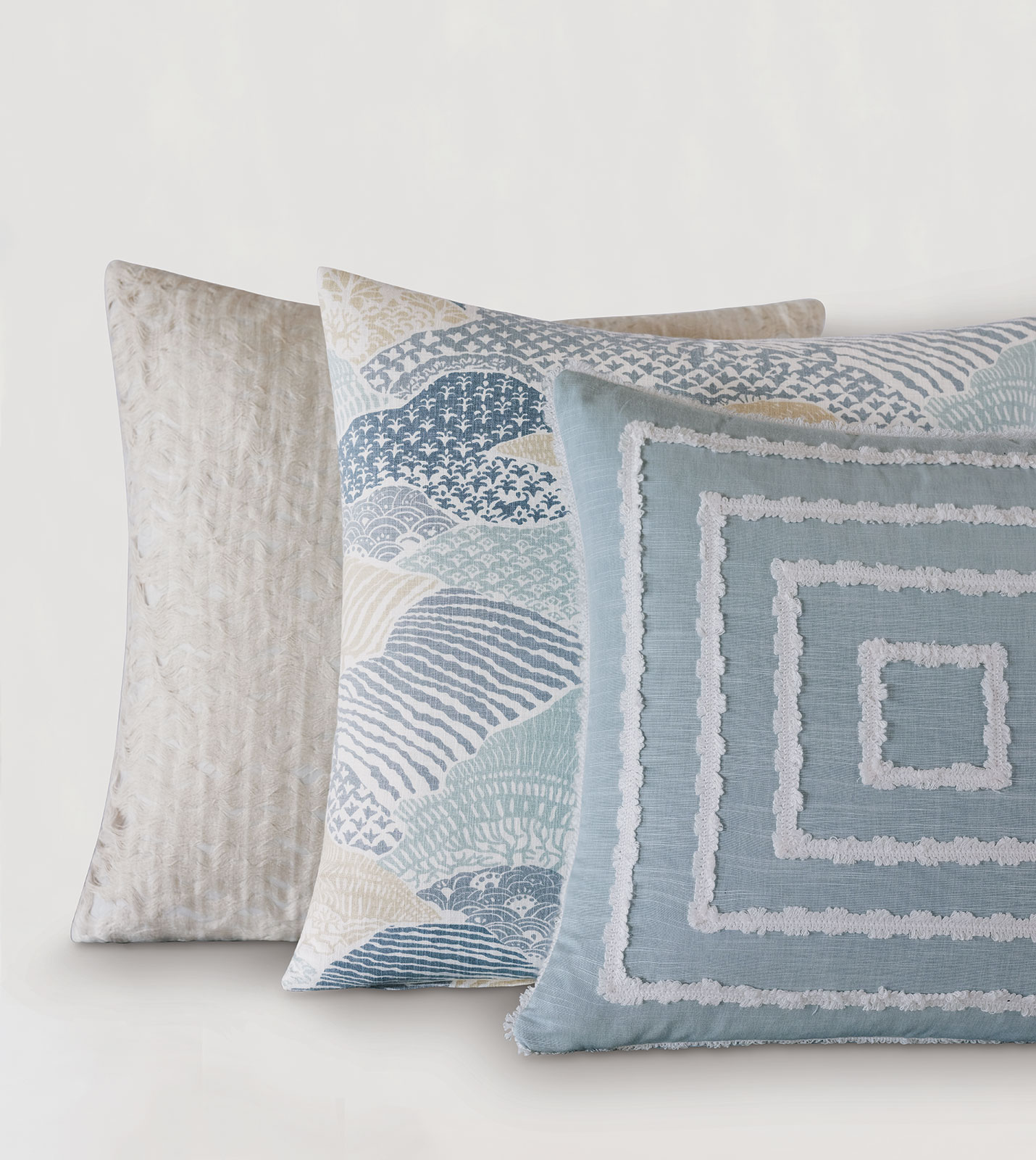 Penelope Mitered Trim Decorative Pillow | Eastern Accents