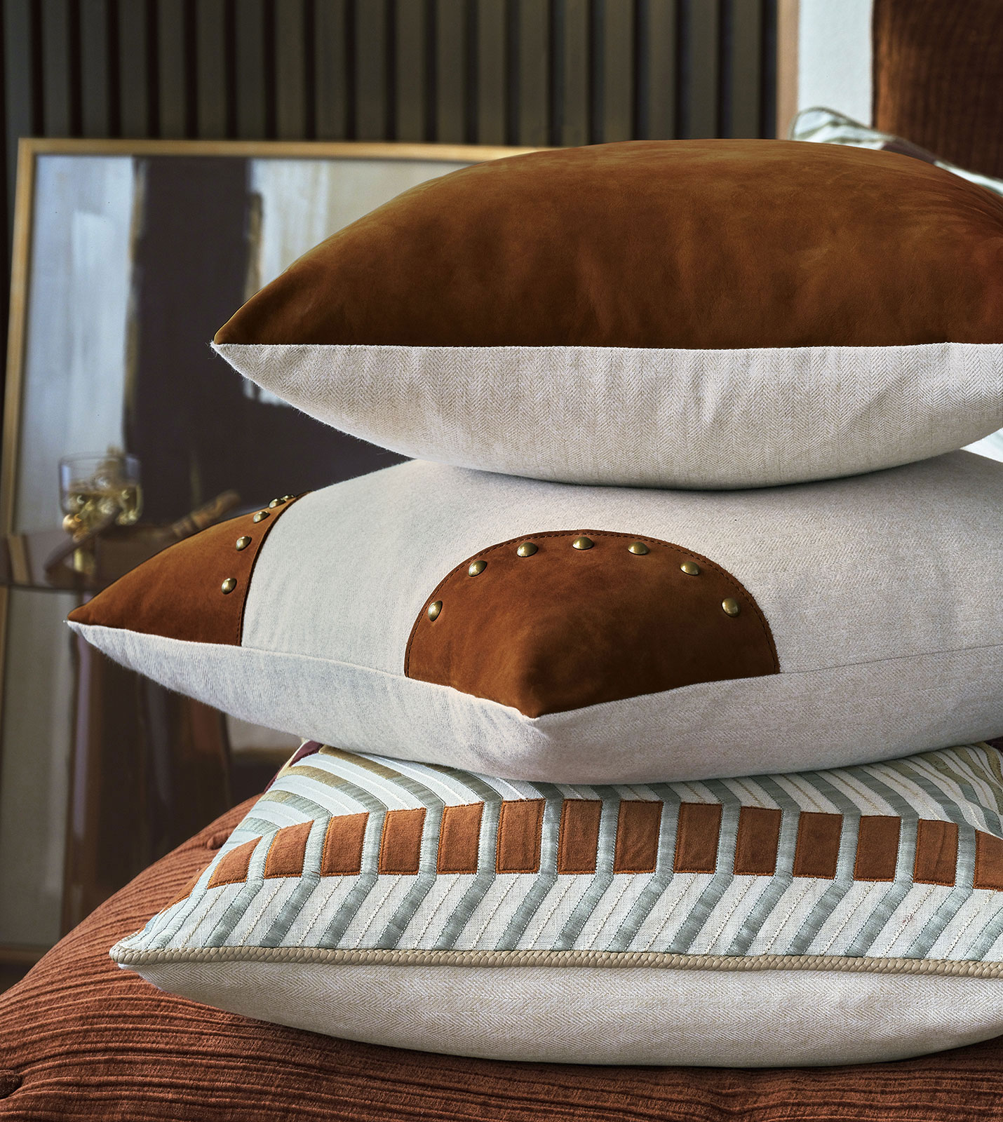 Rufus Embroidered Decorative Pillow - 22x22 | Eastern Accents