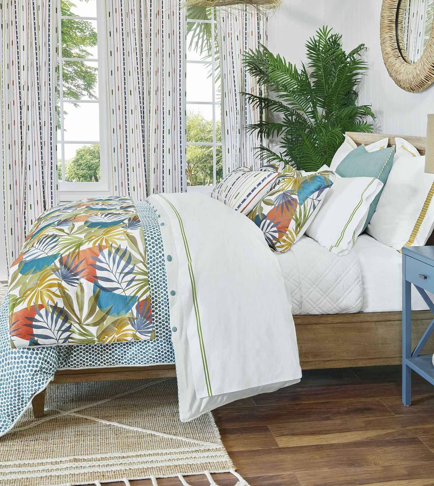 Kona Palm Leaf Bed Scarf | Eastern Accents