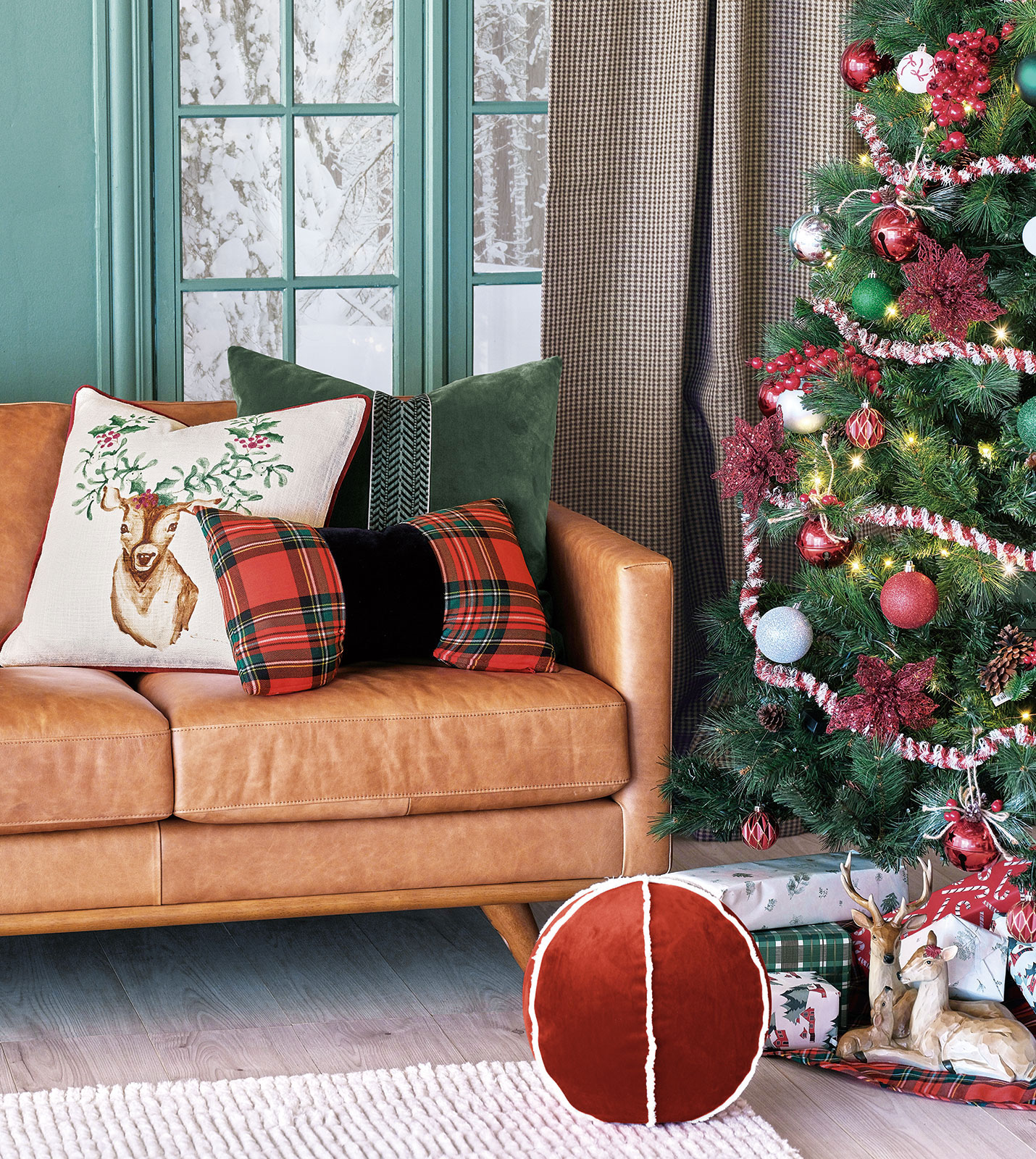 Tenenbaum Plaid Cuffed Decorative Pillow | Eastern Accents