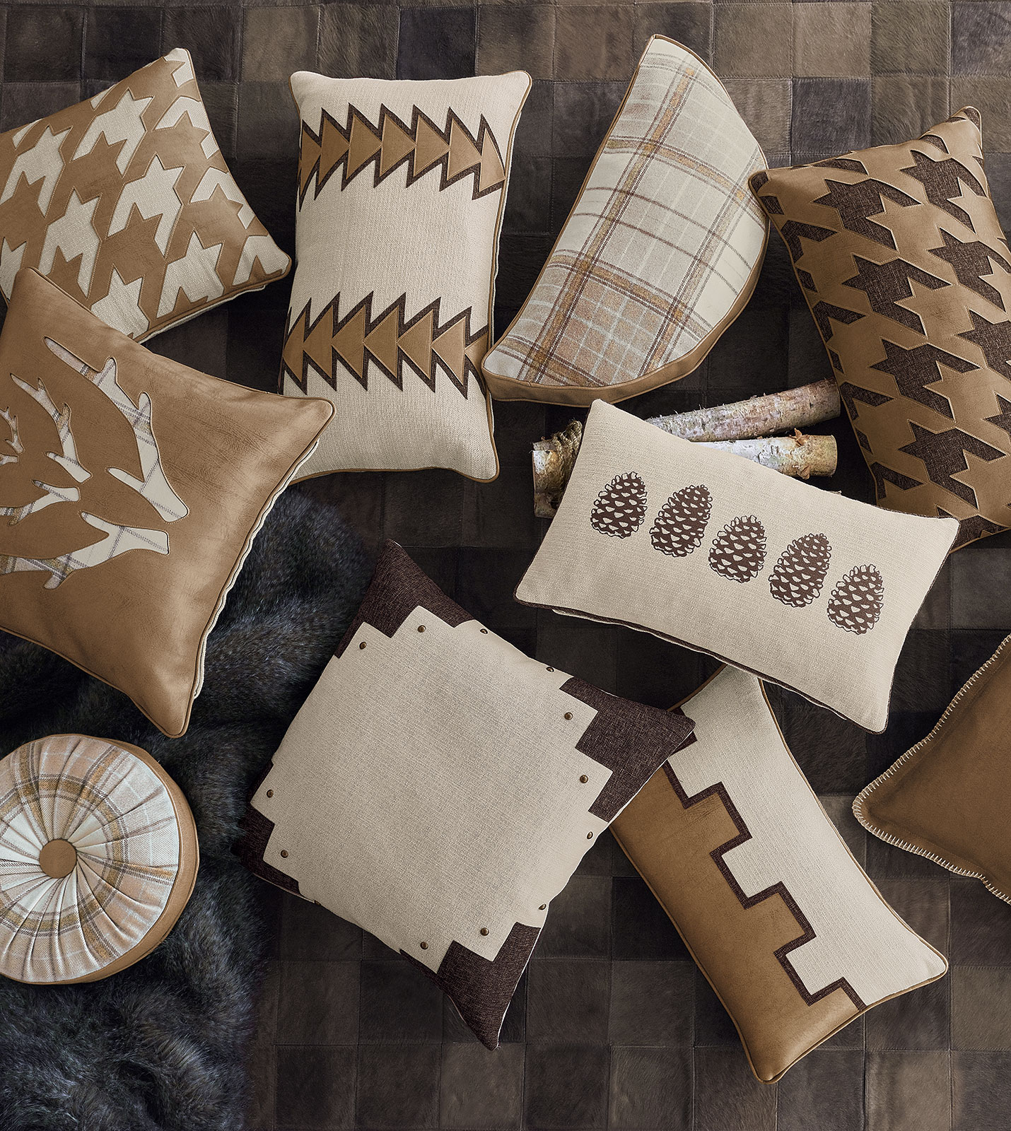 Lodge Arrow Applique Decorative Pillow | Eastern Accents