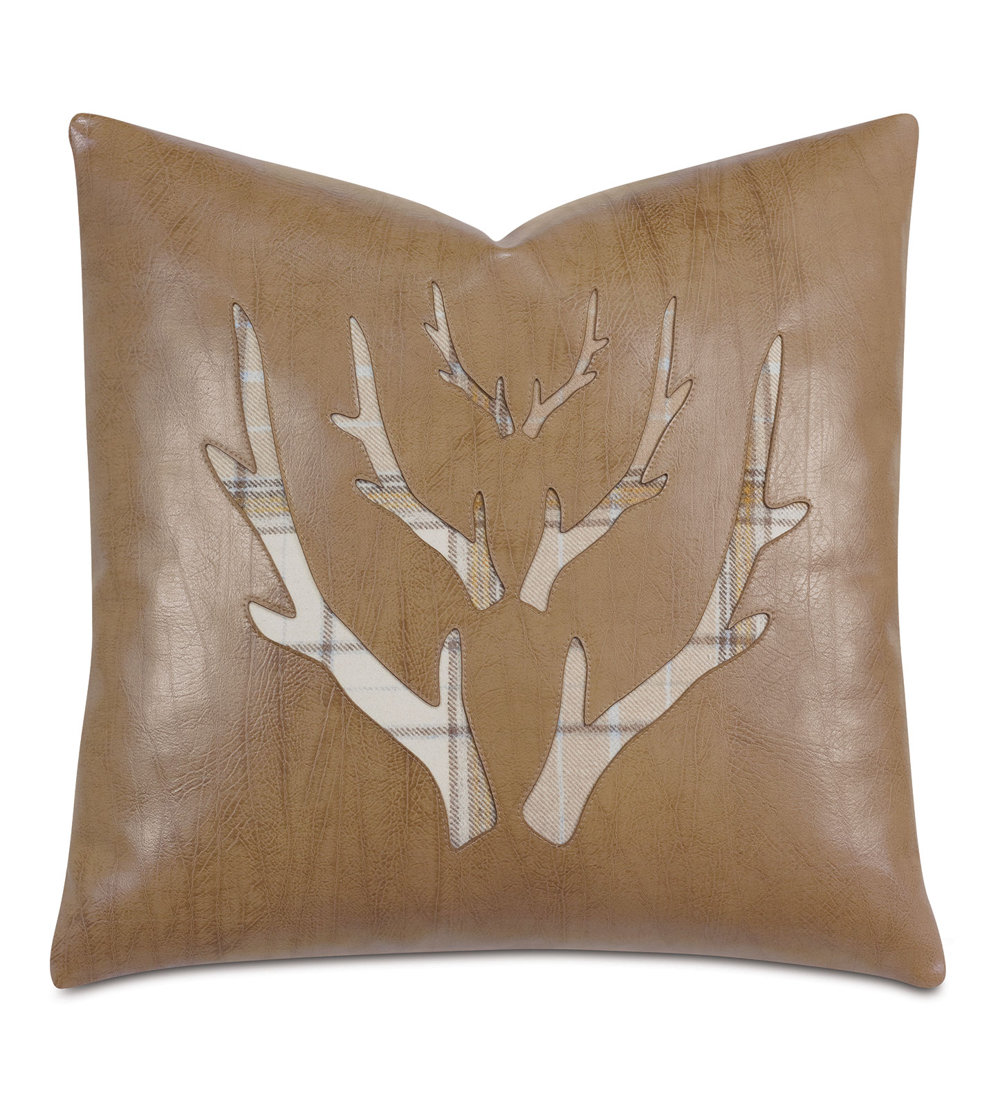 Lodge Plaid Antlers Decorative Pillow | Eastern Accents