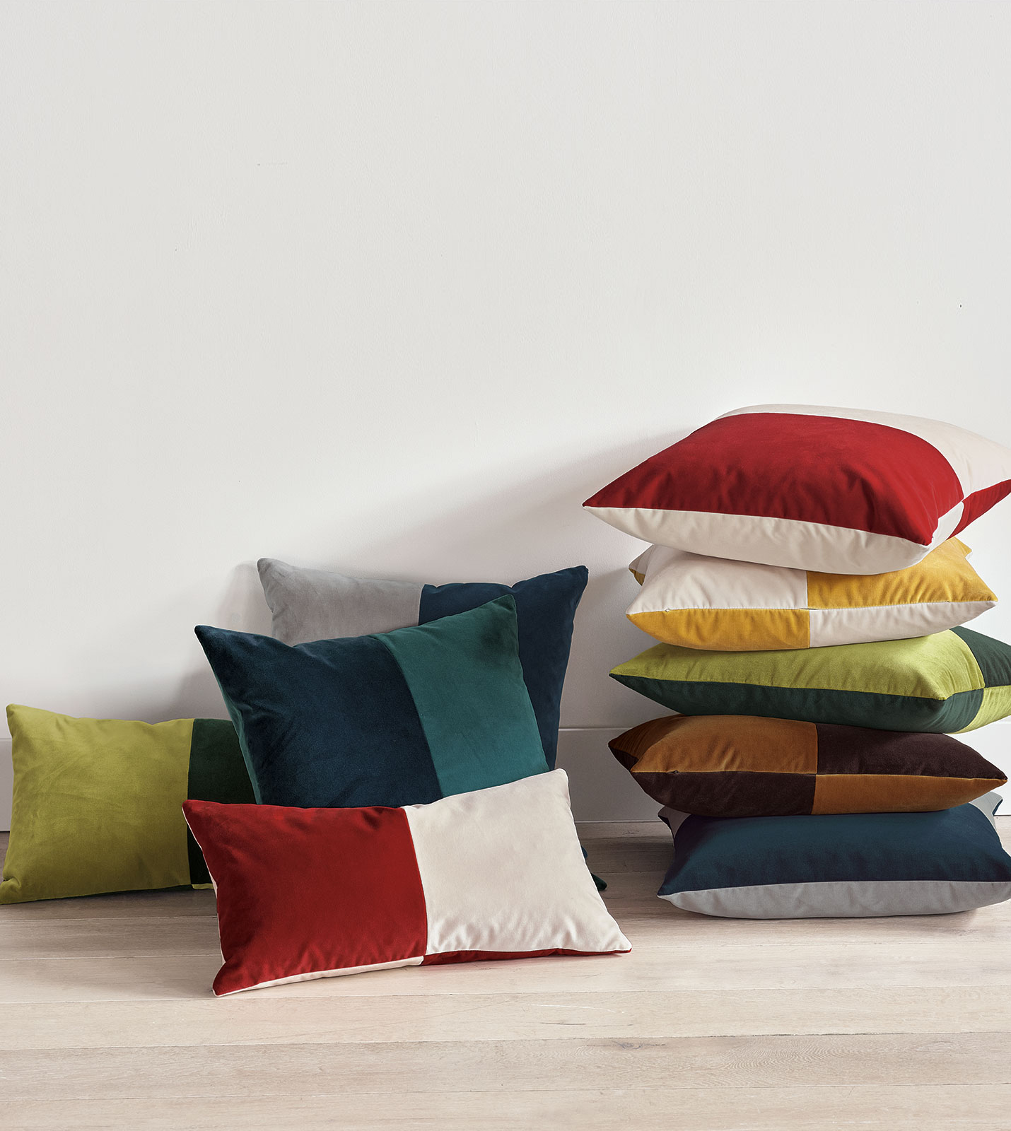 Uma Colorblock Decorative Pillow In Mustard - 20x20 | Eastern Accents