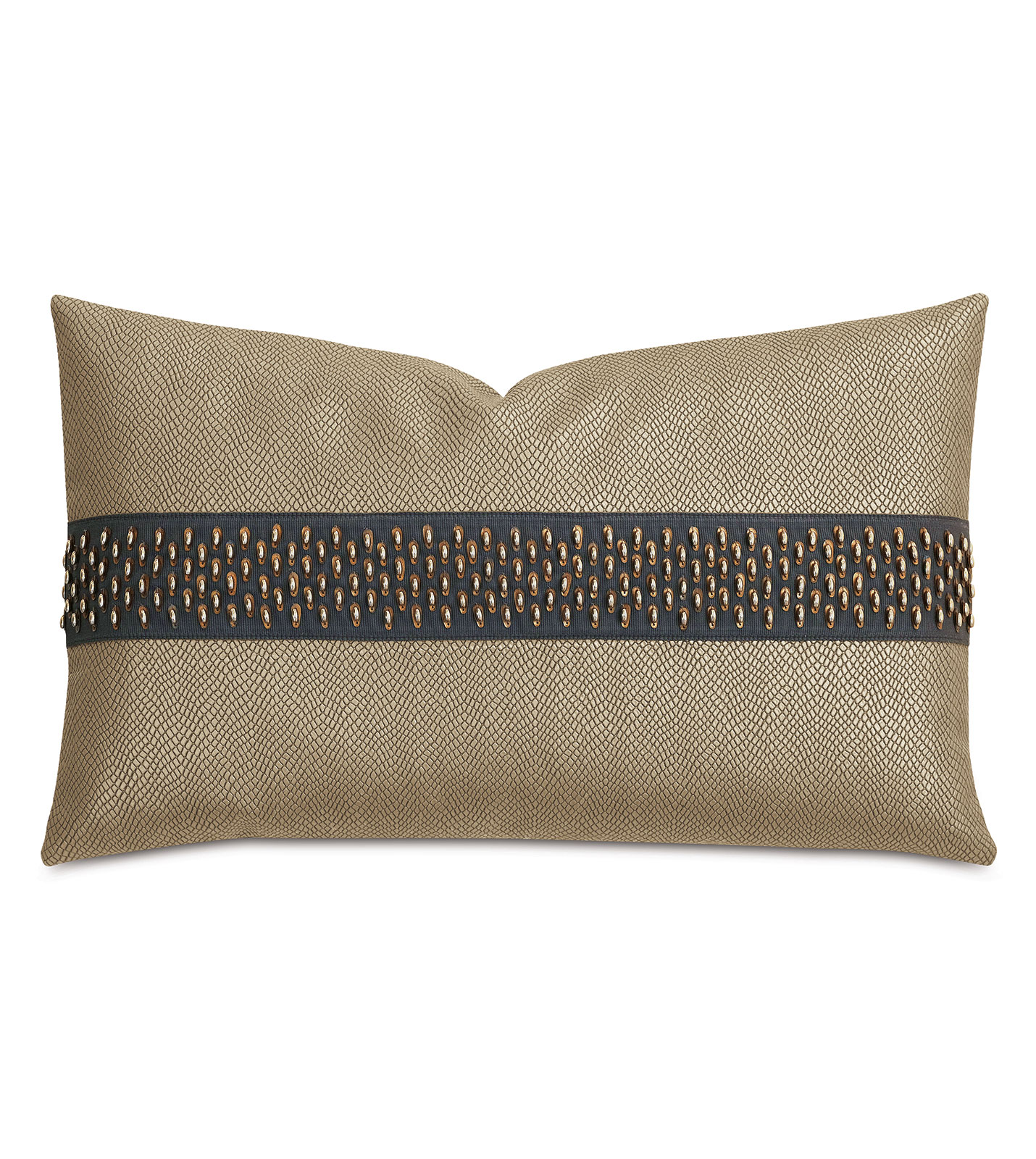 Natalia Beaded Border Decorative Pillow - 13x22 | Eastern Accents
