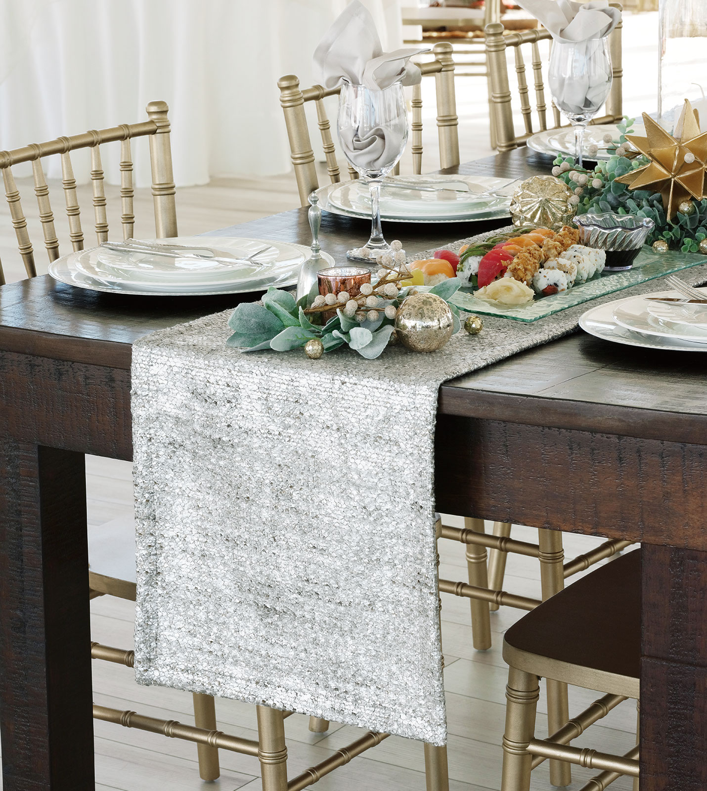 Tinsel Sequined Table Runner | Eastern Accents