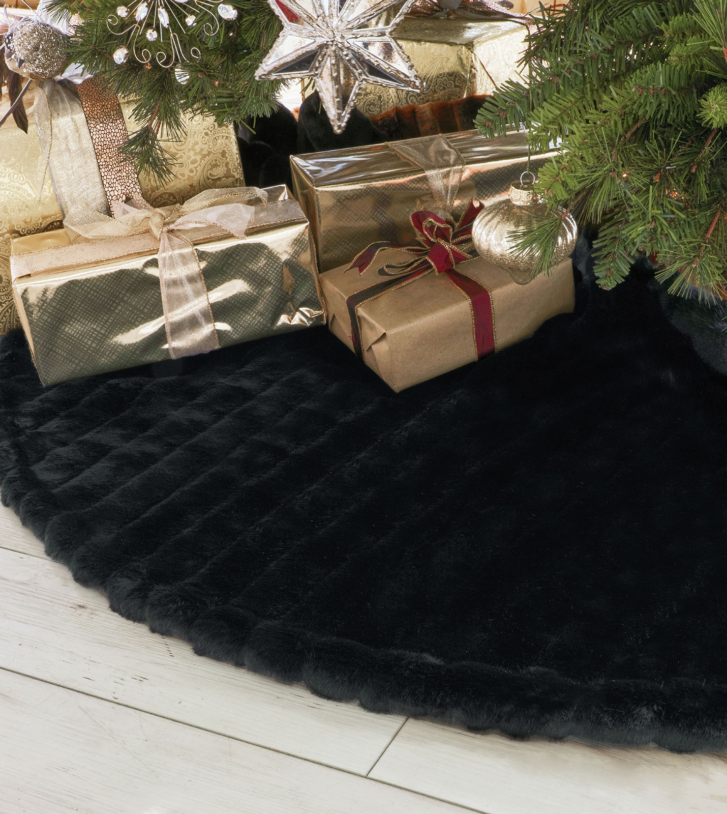 Tenenbaum Faux Fur Tree Skirt | Eastern Accents