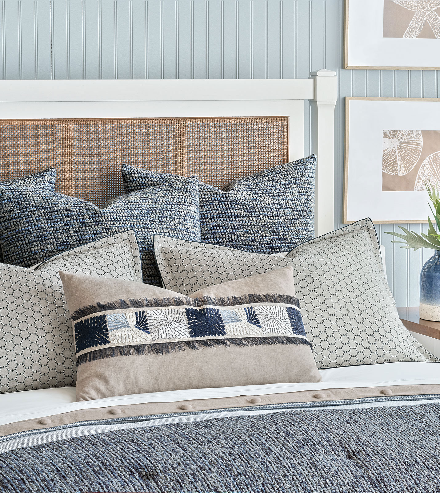 Beau Embroidered Standard Sham | Eastern Accents
