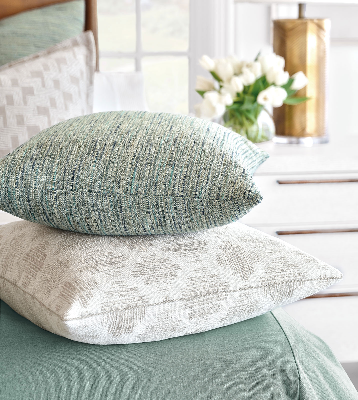 Benson Textured Decorative Pillow | Eastern Accents