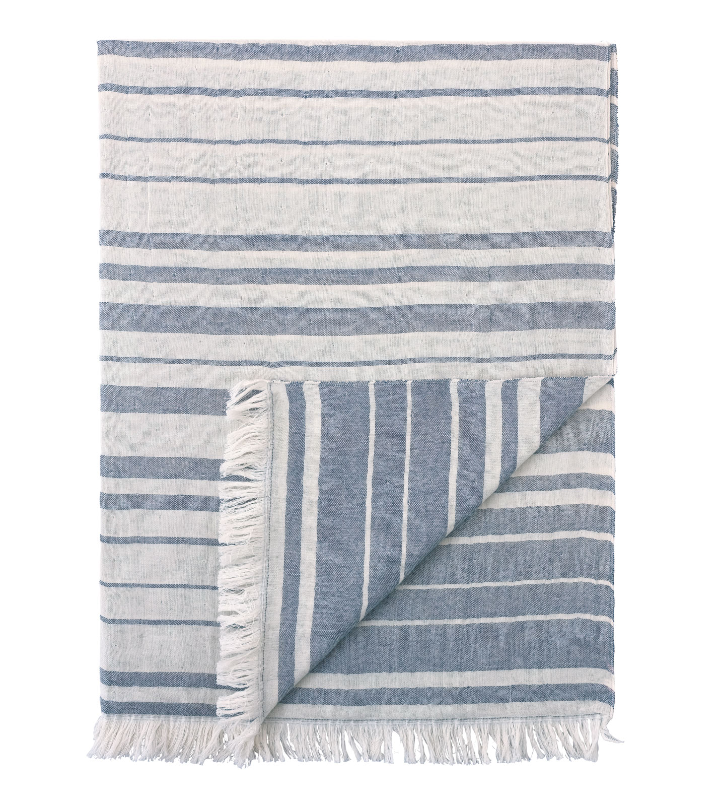 Row Striped Throw In Blue | Eastern Accents